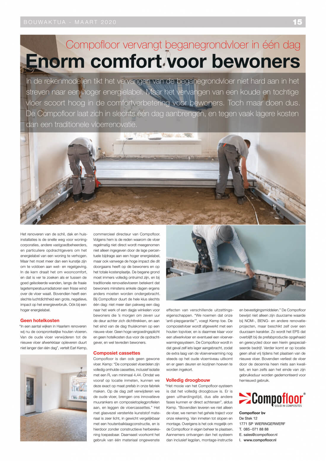 Huge comfort for residents - Compofloor - Floor renovations